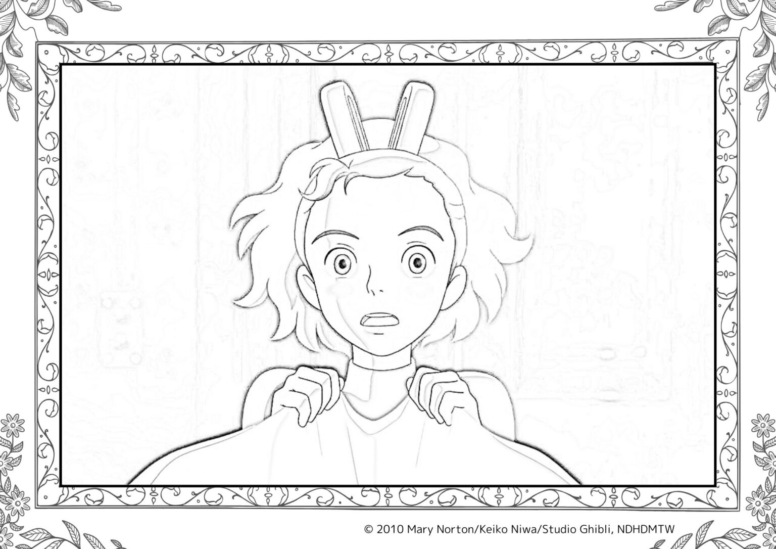 薬剤師パパの子育て散策 | 【無料】借りぐらしのアリエッティの塗り絵The Secret World of Arrietty coloring ...