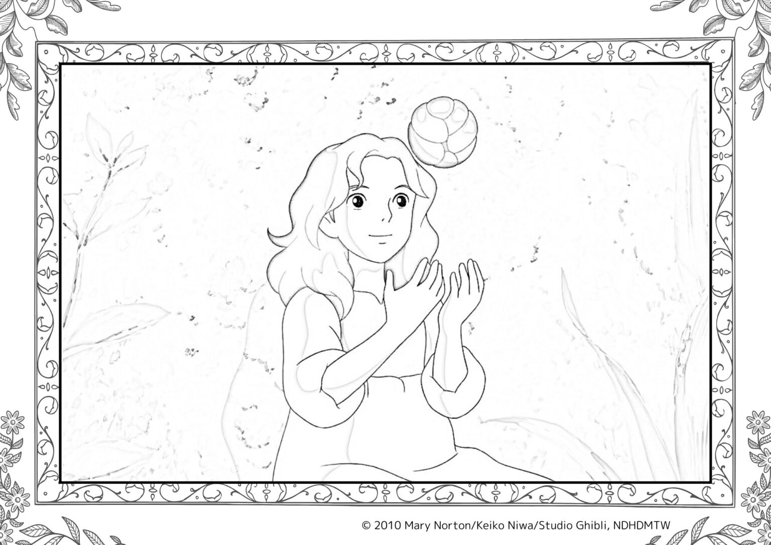 薬剤師パパの子育て散策 | 【無料】借りぐらしのアリエッティの塗り絵The Secret World of Arrietty coloring ...