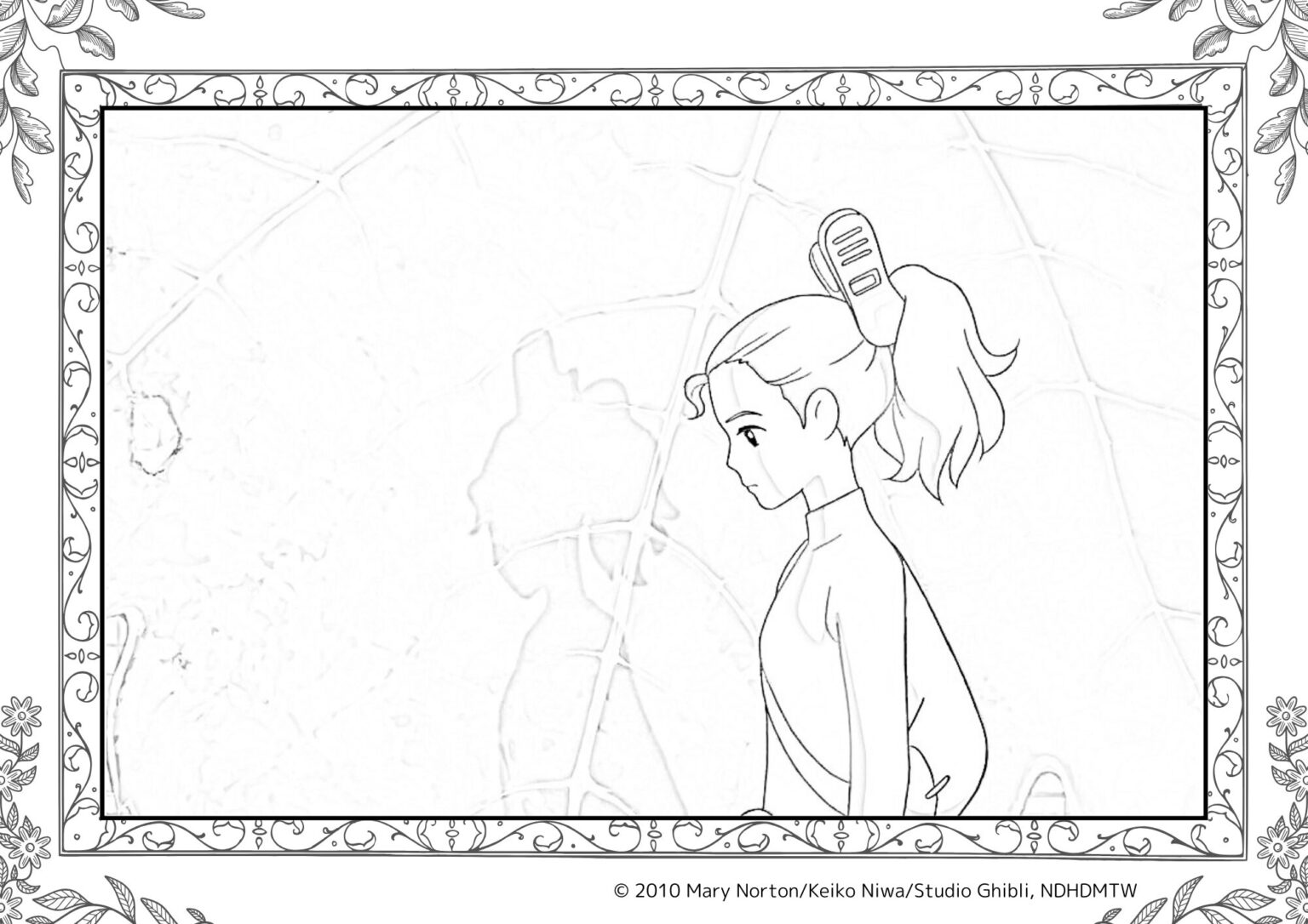 薬剤師パパの子育て散策 | 【無料】借りぐらしのアリエッティの塗り絵The Secret World of Arrietty coloring ...