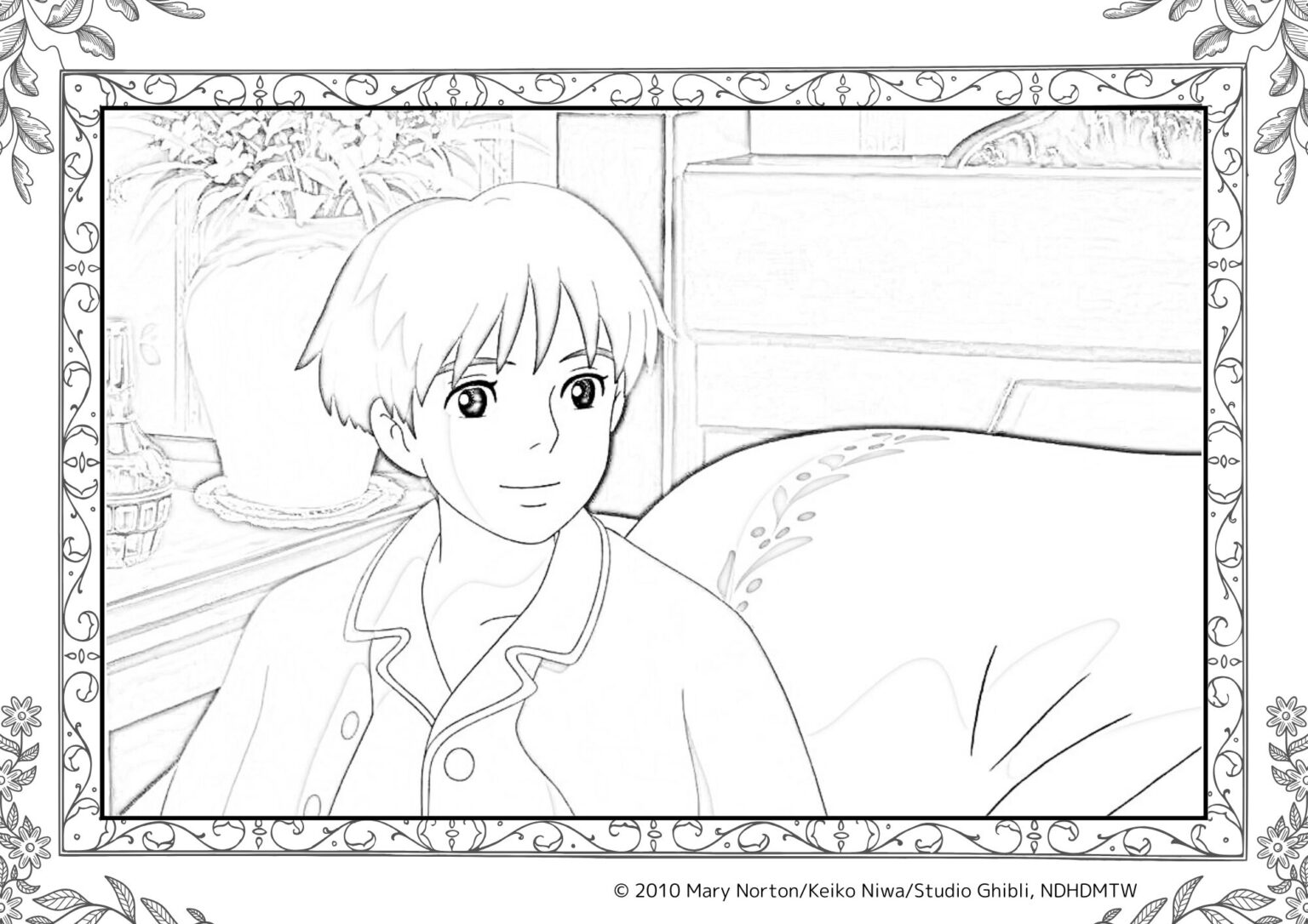 薬剤師パパの子育て散策 | 【無料】借りぐらしのアリエッティの塗り絵The Secret World of Arrietty coloring ...