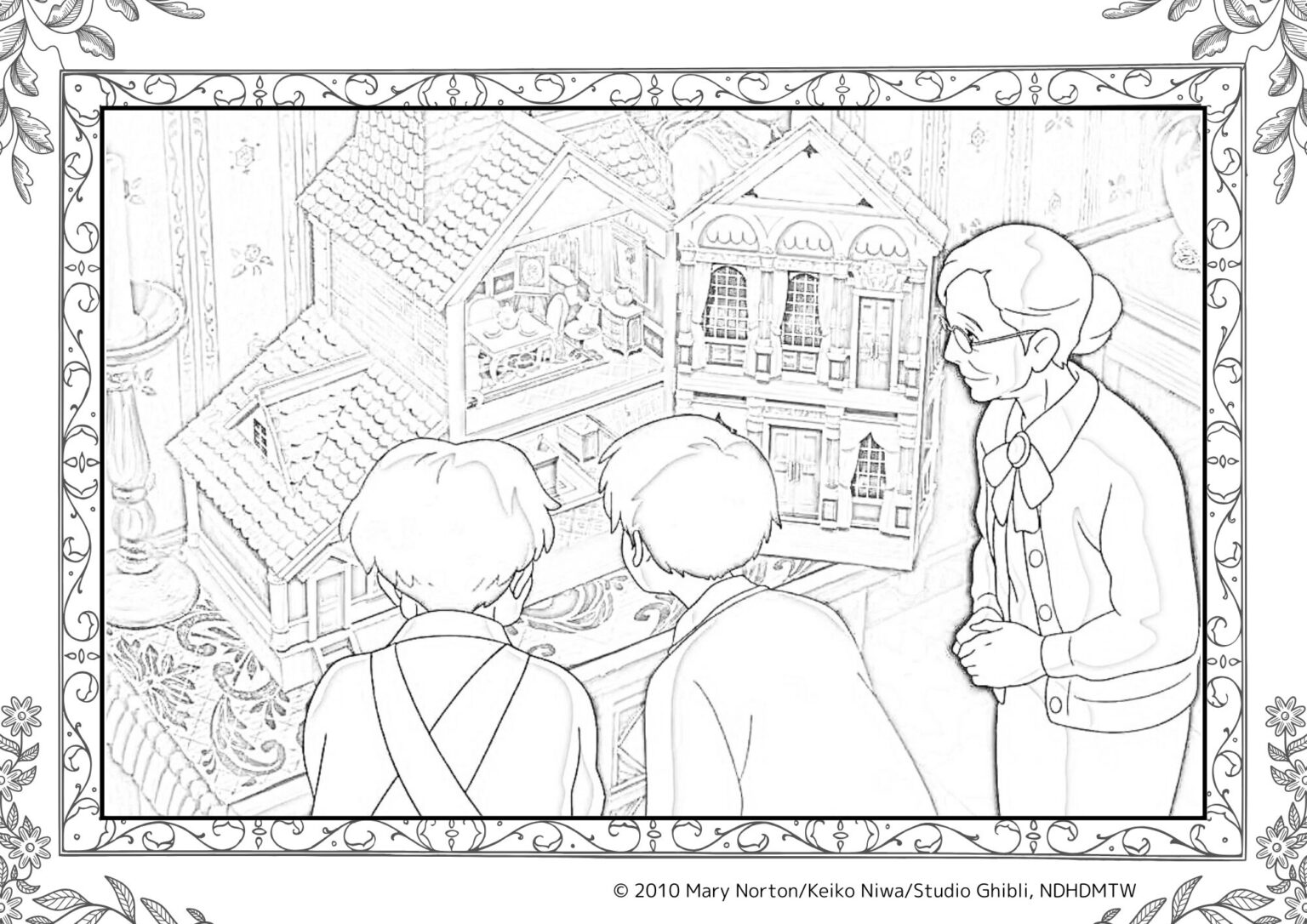 薬剤師パパの子育て散策 | 【無料】借りぐらしのアリエッティの塗り絵The Secret World of Arrietty coloring ...