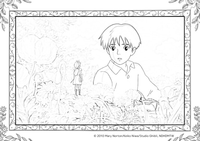 薬剤師パパの子育て散策 | 【無料】借りぐらしのアリエッティの塗り絵The Secret World of Arrietty coloring ...