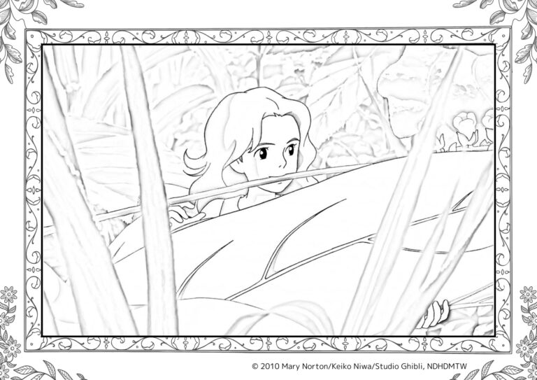 薬剤師パパの子育て散策 | 【無料】借りぐらしのアリエッティの塗り絵The Secret World of Arrietty coloring ...